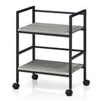 Furinno Modern MDF 4-Wheeled Storage Cart in Dark Oak FM4560WDO - The ...