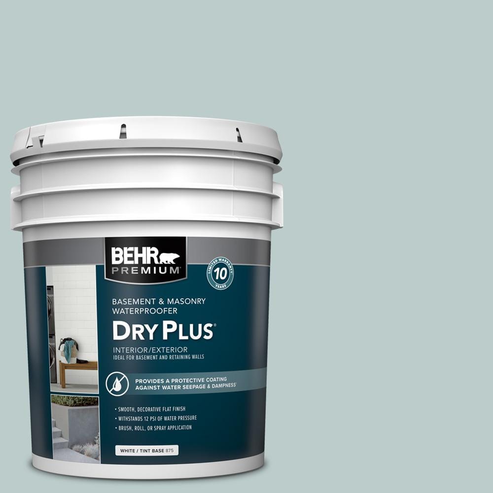 BEHR PREMIUM 5 gal. #BW-45 Salt River Flat Interior/Exterior Dry Plus ...