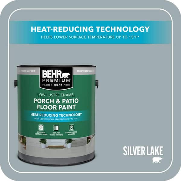 BEHR PREMIUM 1 gal. #HRT-18 Silver Lake Low-Lustre Enamel Interior ...