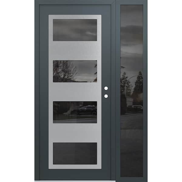 Tessari Doors C2 50 in. x 80 in. Silver P-Left-Hand/Inswing Mirrored ...