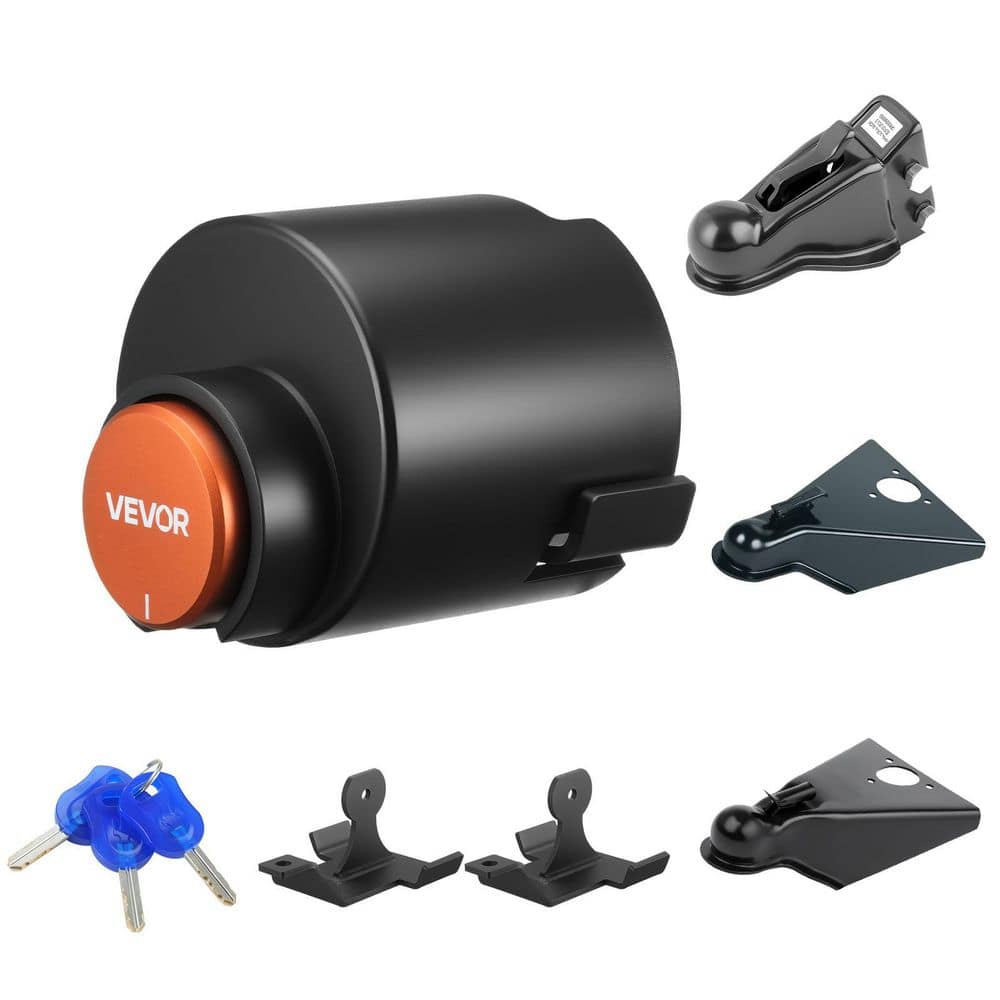 VEVOR Trailer Lock, Fits 2 & 2-5/16-in. Straight Tongue Ball Couplers ...