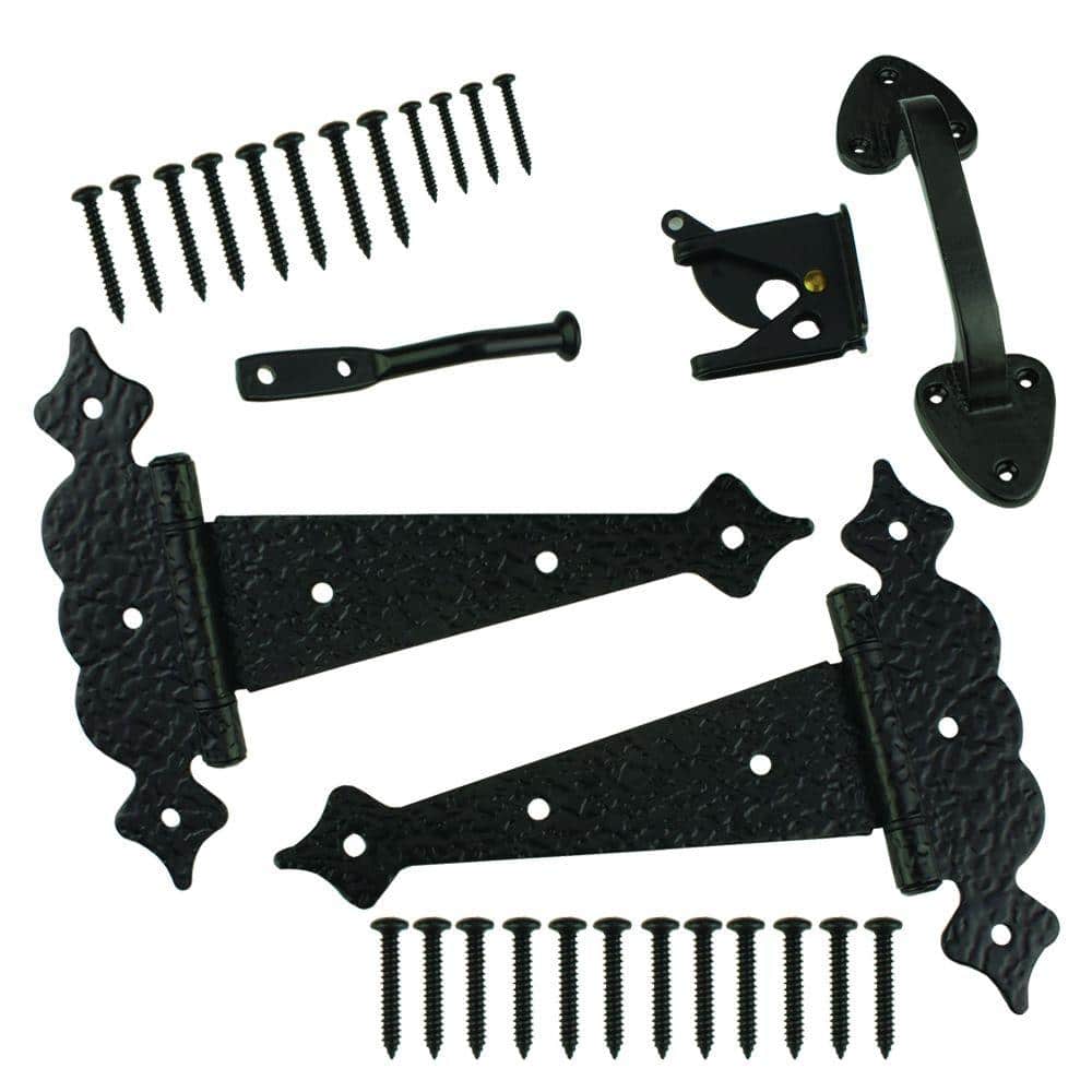Reviews for Everbilt Black Decorative Surface Mount Gate Tee Hinge and ...