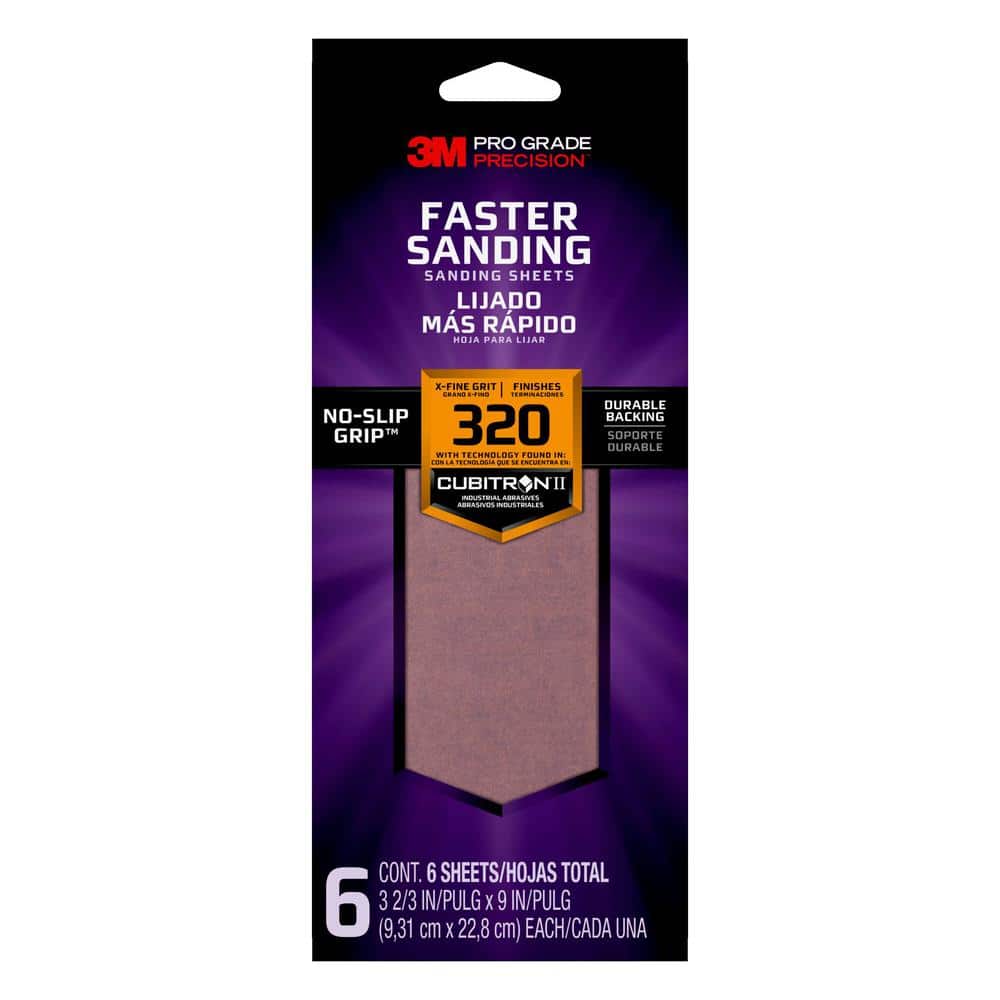 Reviews for 3M Pro Grade Precision 3-2/3 in. x 9 in. 320 Grit Medium ...