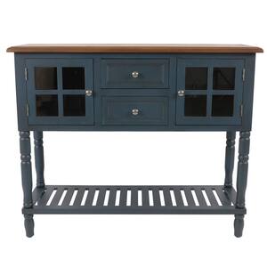 ANBAZAR Antique Navy Buffet Sideboard for Kitchen Console Table with ...