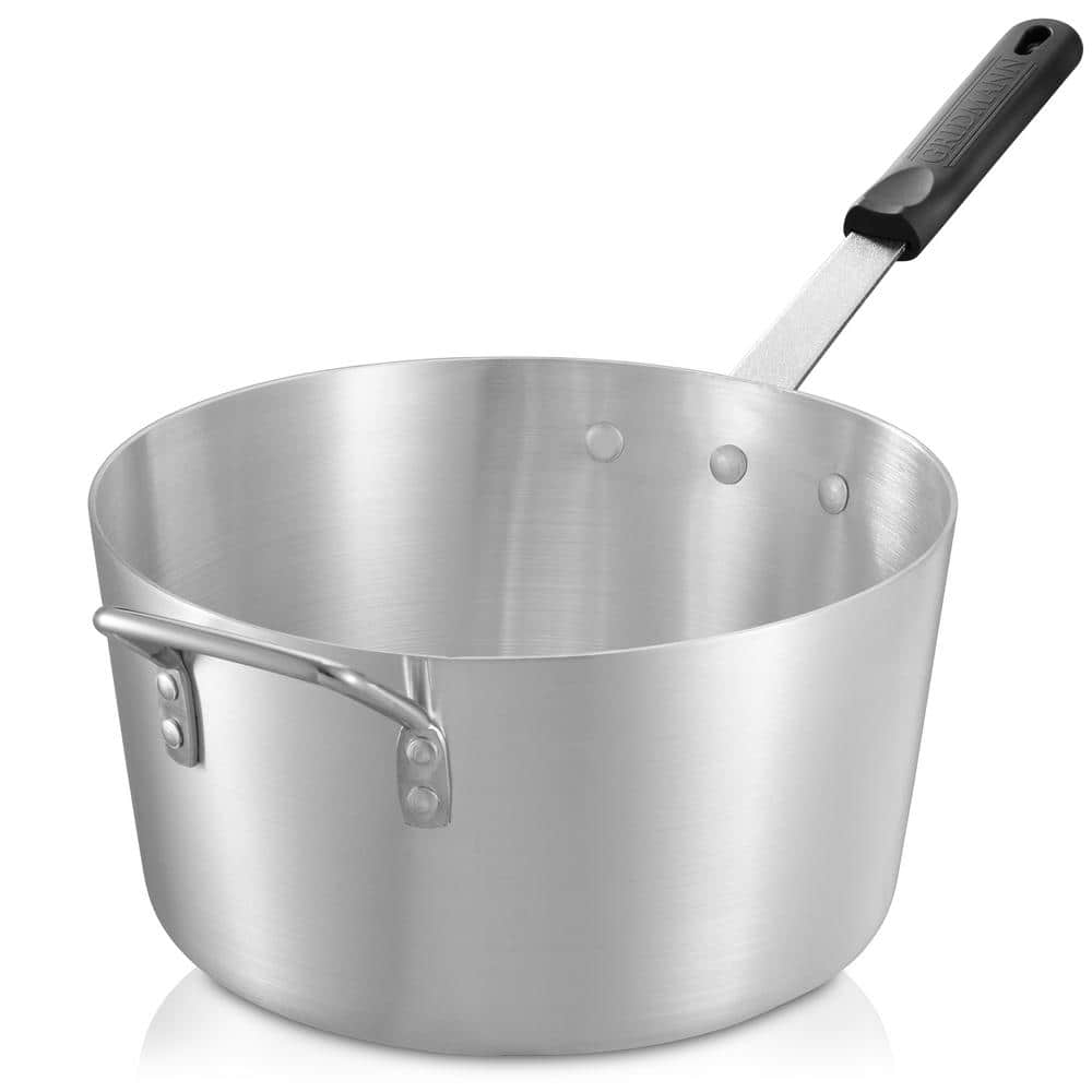 GRIDMANN 10 qt. Aluminum Sauce Pan with Silicone Handle REST-PP-SA-313 ...