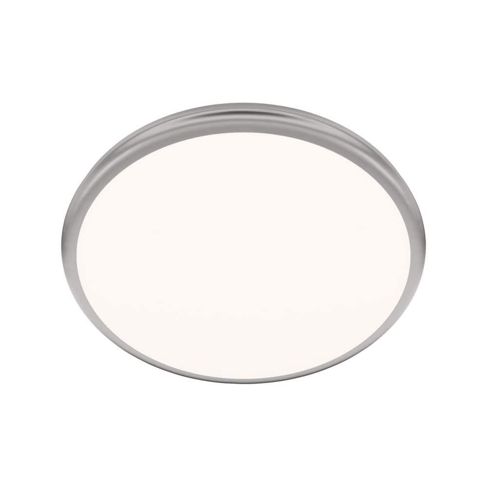 WAC Lighting Parthenon 15 in. Brushed Nickel Flush Mount with Frosted ...