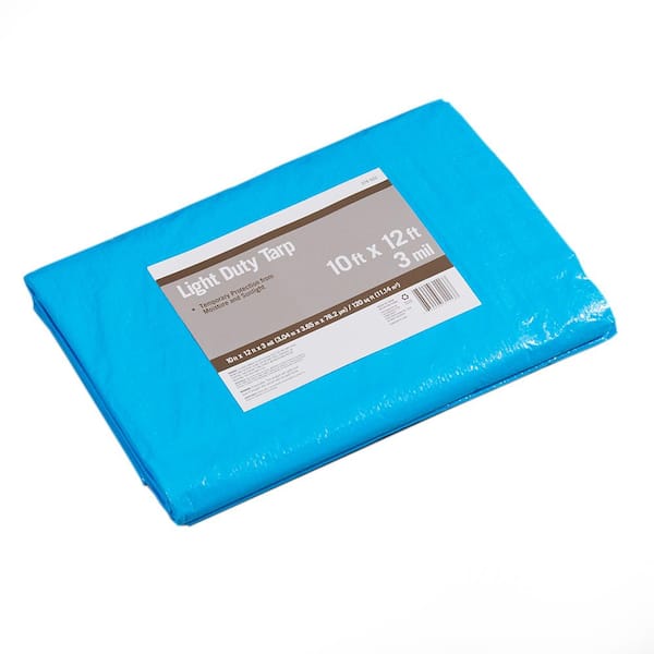 10 ft. x 12 ft. Blue Light Duty Tarp LD1012 - The Home Depot
