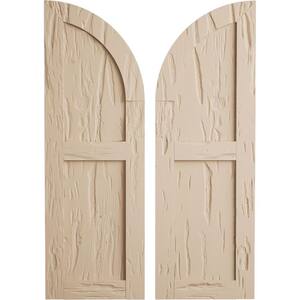 Ekena Millwork 15 in. x 88 in. Polyurethane Rough Cedar Two Equal Flat ...