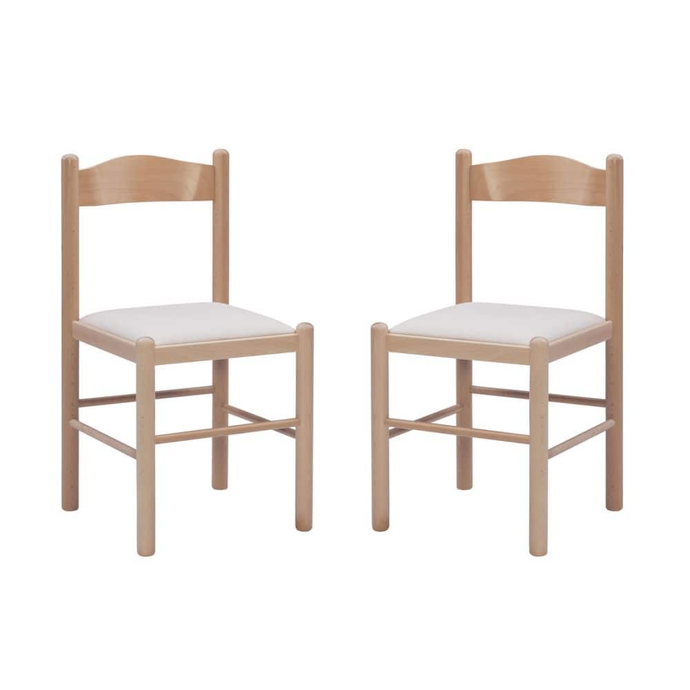 Linon Home Decor Stuhr Natural Side Chair Polyester Fabric (2-Pack ...