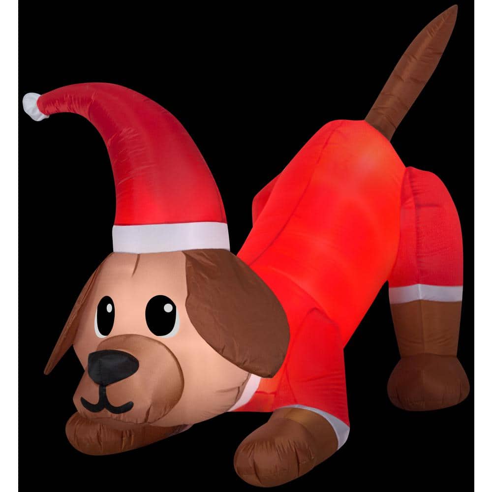 Gemmy 4.5 ft. H Inflatable Animated Airblown-Tail Wagging Lab G-12049 ...