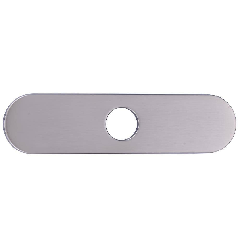 ALEASHA 10 in. Stainlees Steel Escutcheon Plate in Brushed Nickel AL ...