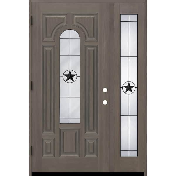 Steves & Sons Regency 51 in. x 80 in. CenterLite Alamo Glass RHOS Ashwd ...