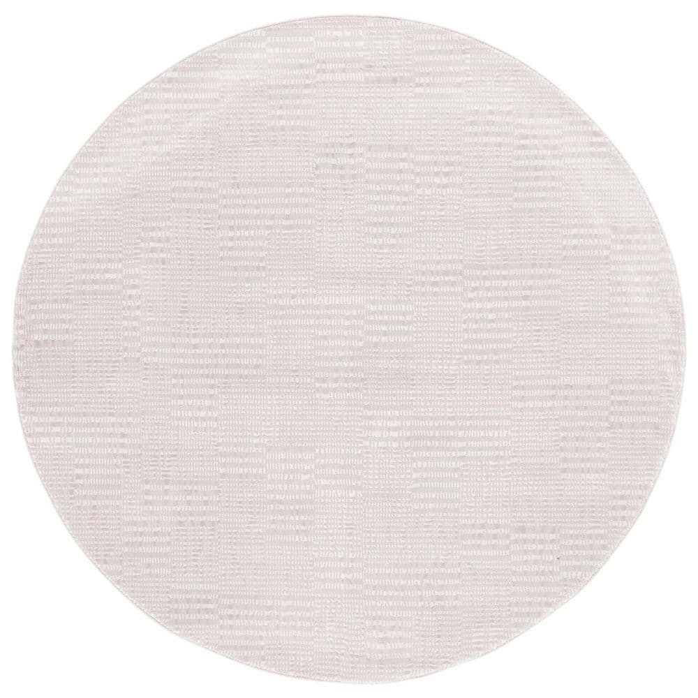 SAFAVIEH Continental 7 ft. x 7 ft. Ivory/Beige Uniform Geometric Round ...