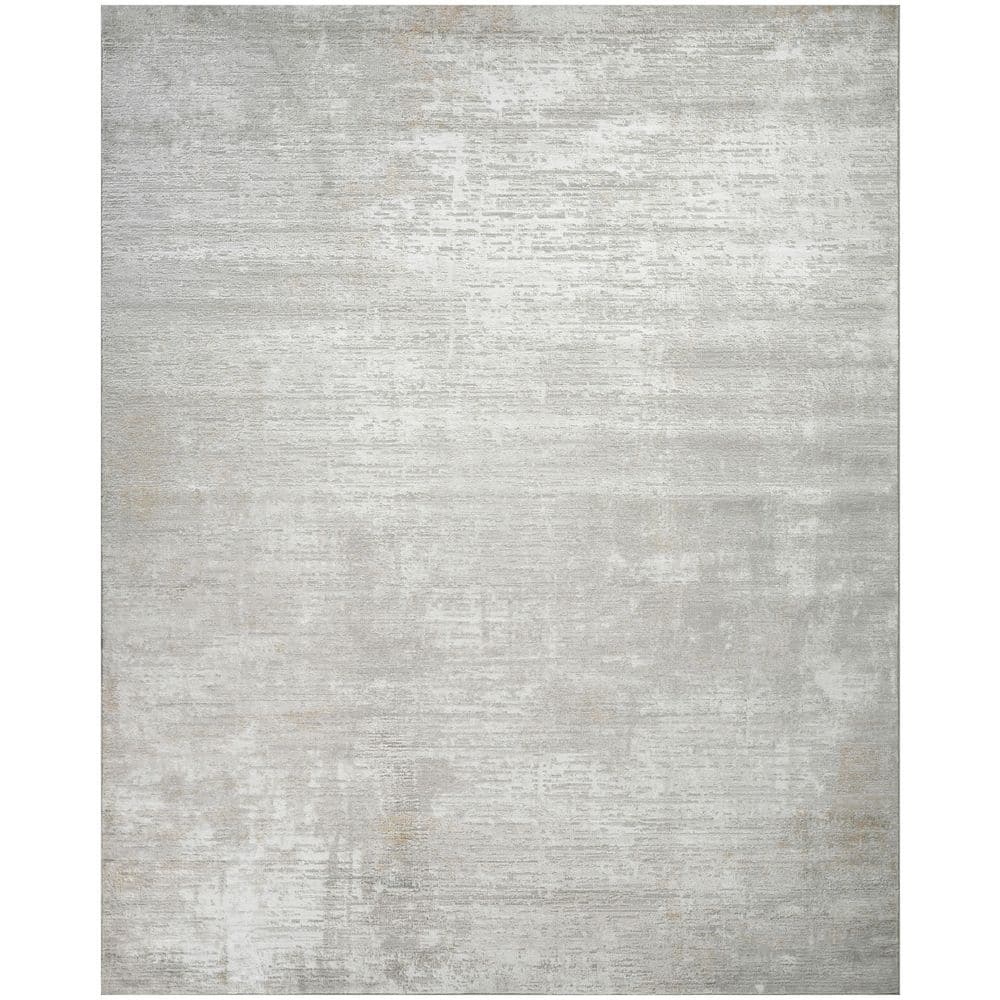 Nourison Dekor Grey 8 ft. x 10 ft. Abstract Contemporary Area Rug ...