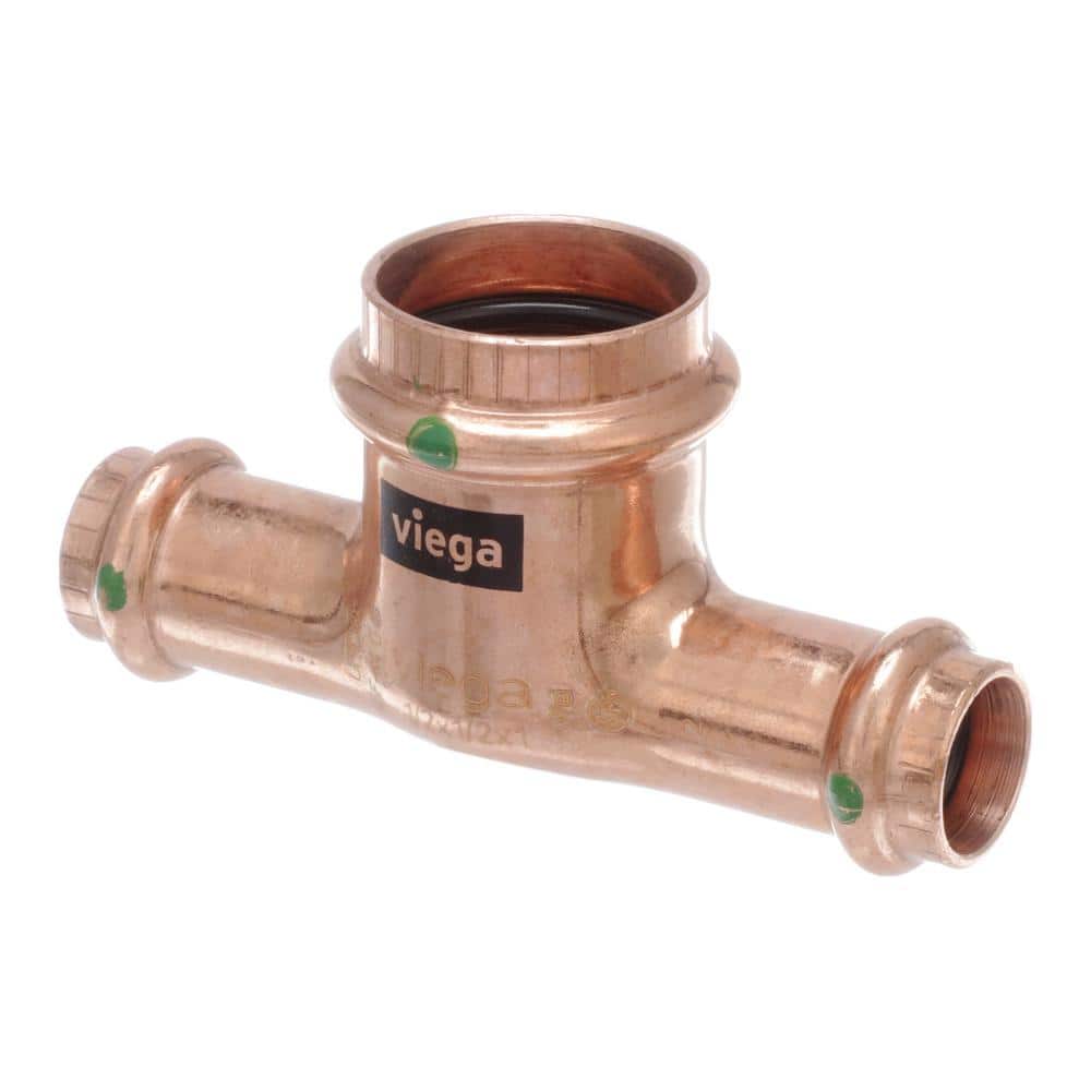 Viega ProPress 1/2 in. x 1/2 in. x 1 in. Press Copper Tee (5-Pack) 15493 - The Home Depot