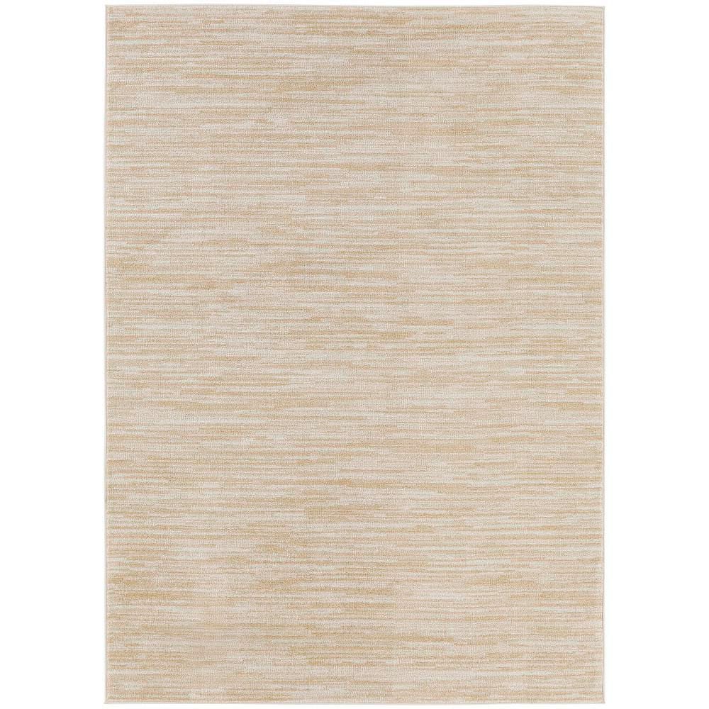 Nourison Essentials 5 ft. x 7 ft. Ivory Gold Abstract Contemporary ...
