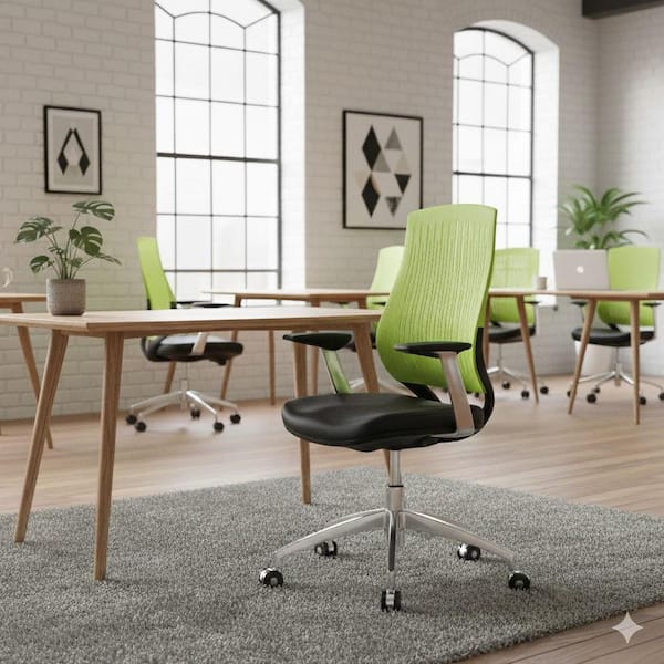 HOME IMPORTS EMPORIUM 42 in. H Faux Leather Adjustable Height Ergonomic ...