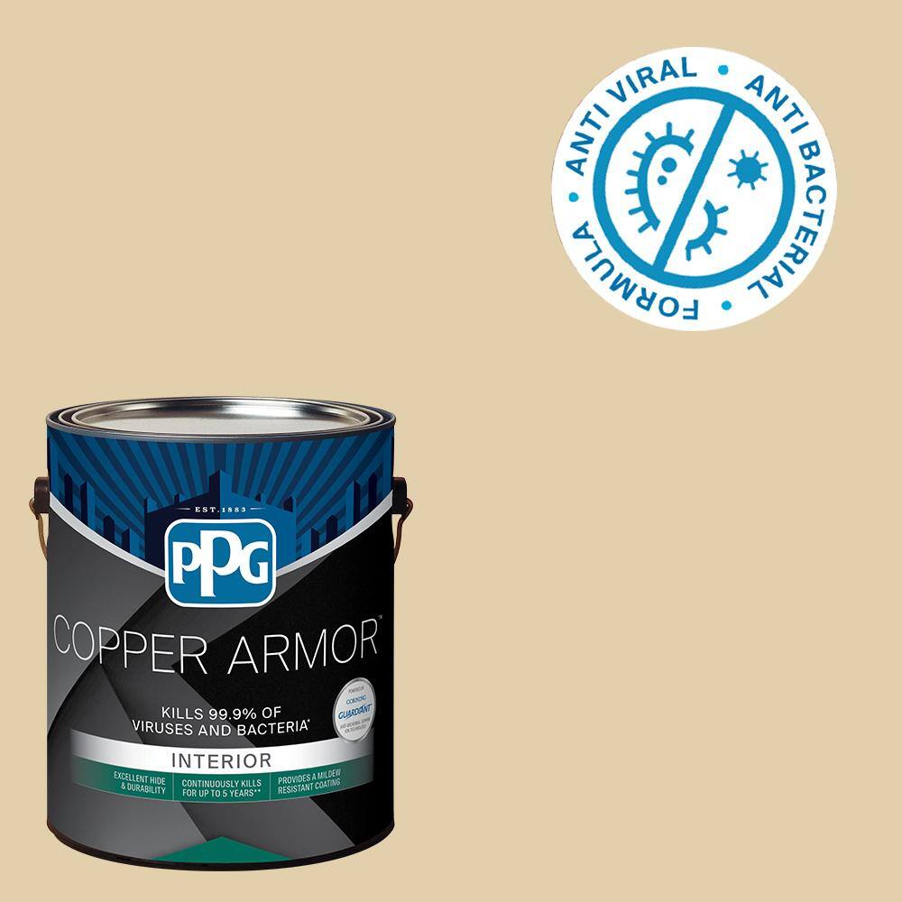 COPPER ARMOR 1 gal. PPG12-29 Ivory Beauty Semi-Gloss Antiviral and ...