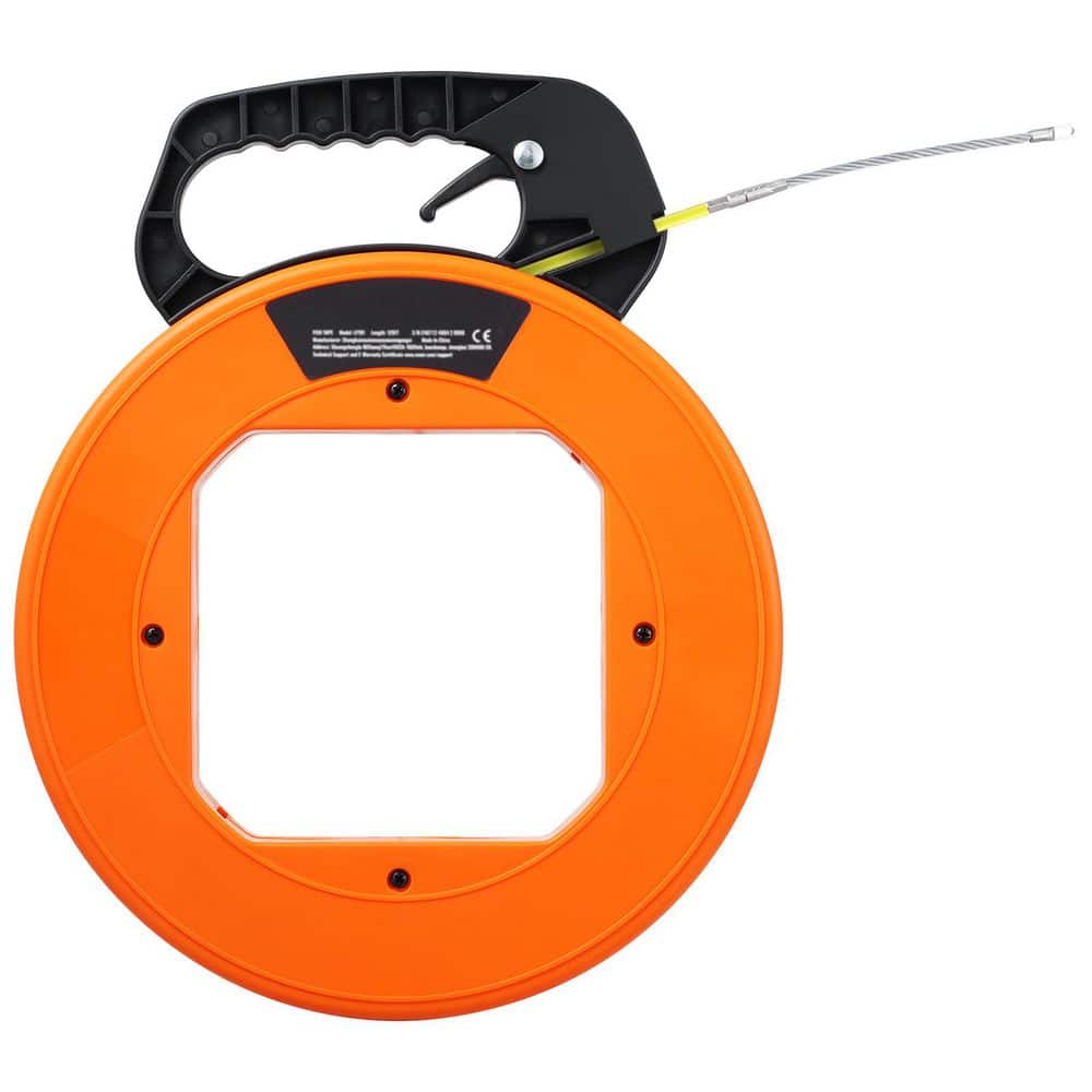 SKYSHALO Fish Tape 200 ft. 3/16 in. Fiberglass Wire Puller with ...