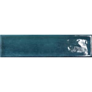 EMSER TILE Raku Ruby 2.95 in. x 11.81 in. Glossy Brick Look Ceramic ...