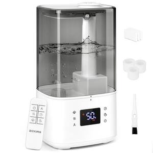 Vissani 2 Gal. Ultrasonic Humidifier 360 ° Turning Dual Nozzle Cool and ...