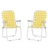 Karl home Metal Frame Yellow Beach Chair (2-Pack) 108206039746 - The ...
