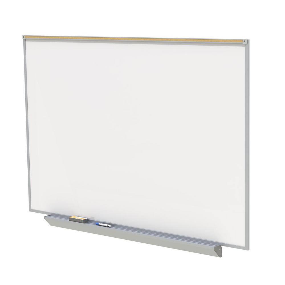 ghent Proma Magnetic Porcelain Projection Whiteboard, Aluminum Frame, 4 ...