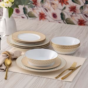 Noritake Eternal Palace Gold 12-Piece (Gold) Porcelain Dinnerware Set ...