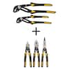 DEWALT 8 in. and 10 in. Push Lock Pliers (2-Pack) and Compound Plier ...