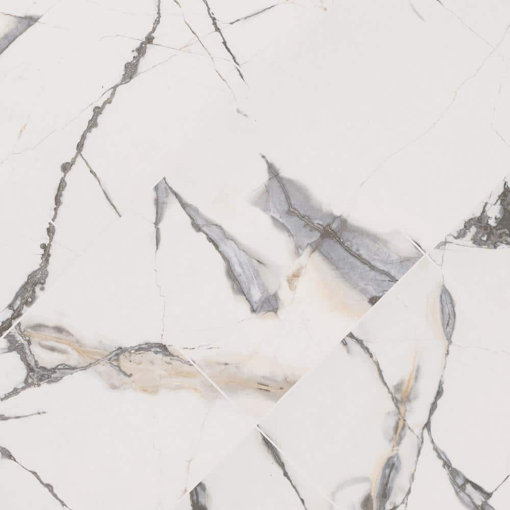 MSI Avalon 24 in. x 24 in. Matte Porcelain Marble Look Floor and Wall ...