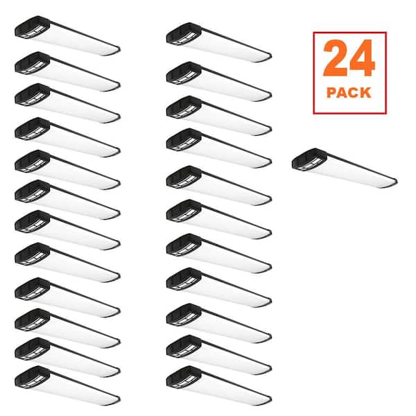 Commercial Electric 24-Pack 4 ft. Matte Black Mission End Caps 5250LM ...
