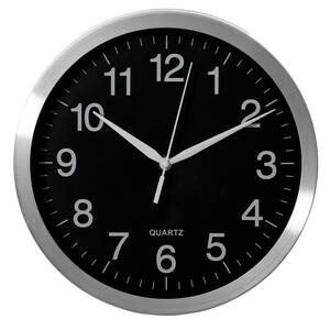 CLOCKWISE 12 in. Round Quartz Wall Clock Non-Ticking Battery Operated ...