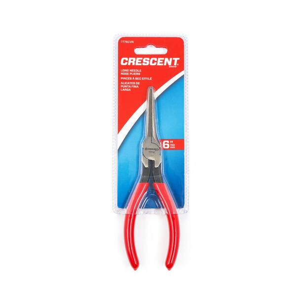 Crescent 6-1/2 in. L Needle Nose Solid Joint Pliers 7776CVNN - The Home ...