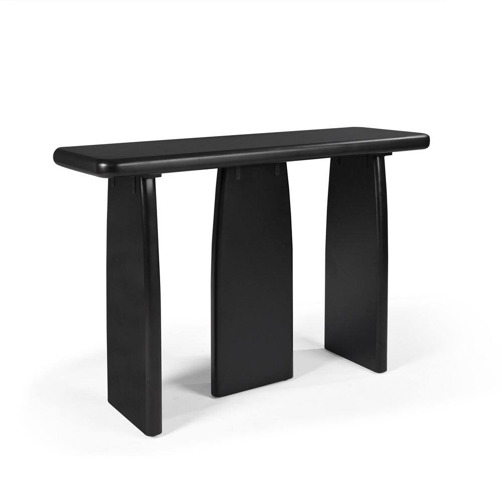 shyfoy Black 47.24 in. W x 31.5 in. H Modern Console Table SF-CT430 ...