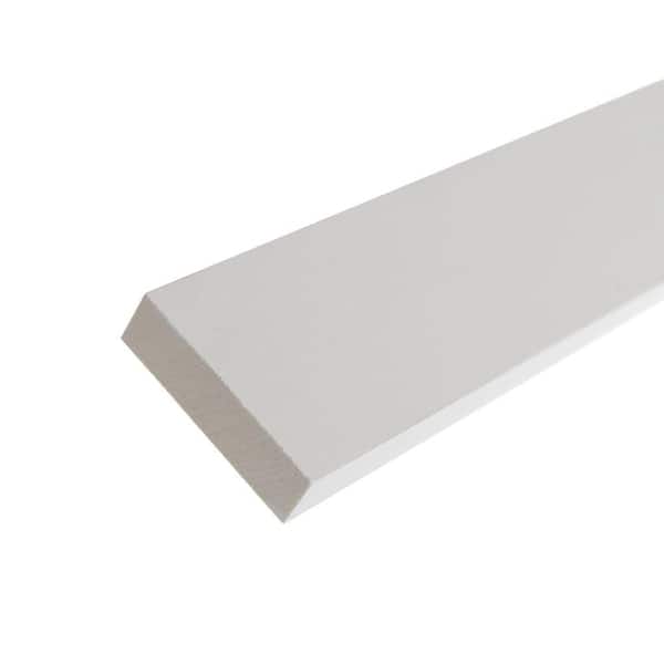 AZEK 1 in. x 3.5 in. x 12 ft. White PVC Composite Traditional Trim ...