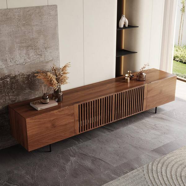 THE RIGHT PATH 94.48 in. Mid Century Modern TV Stand DSG-67#240 - The Home Depot