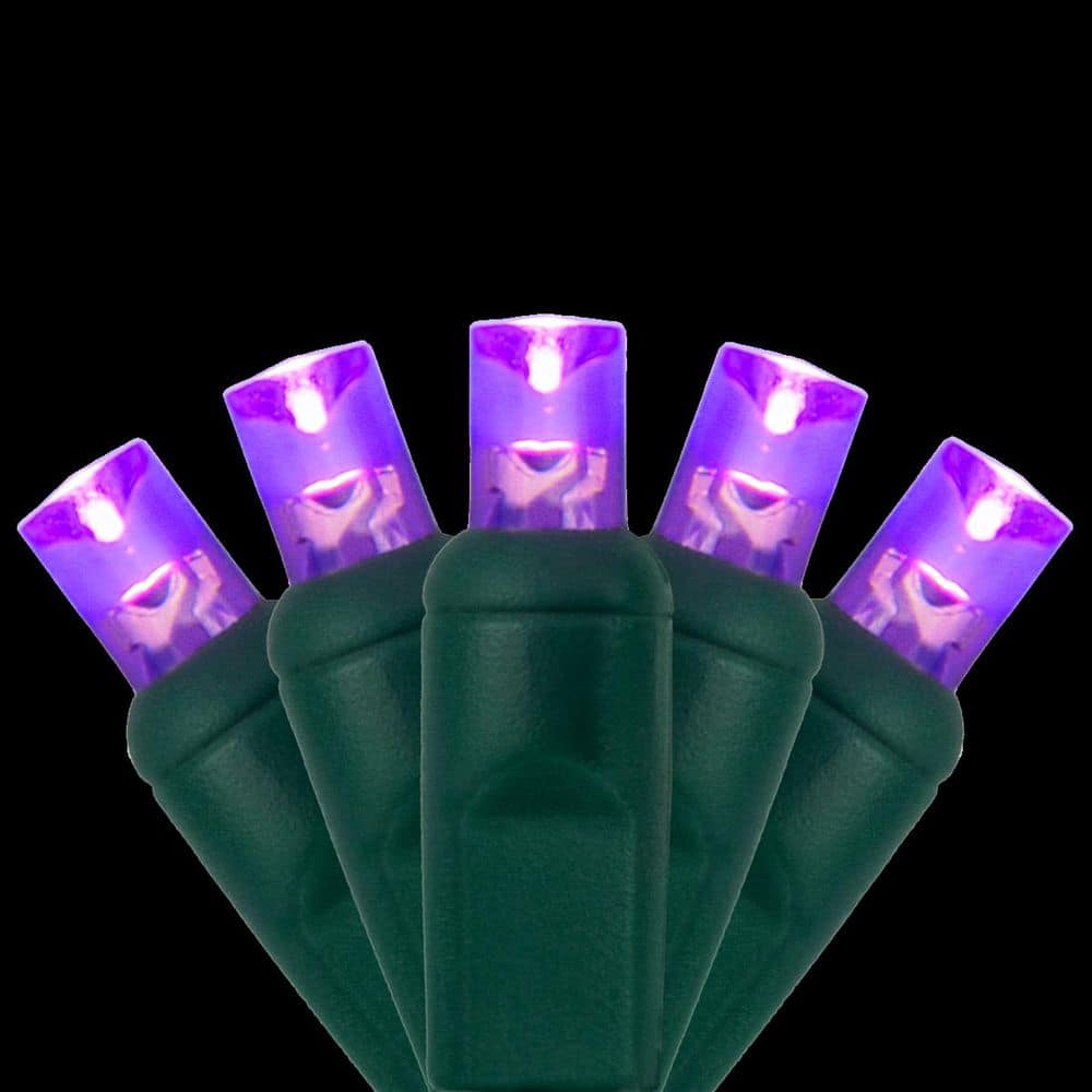 Wintergreen Lighting 24 ft. 70-Light Purple 5 mm LED Mini Light Set ...