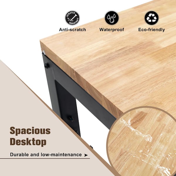 60 in. Work Bench, Workbench with Drawer Storage, heavy-duty Bamboo ...