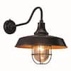 VAXCEL Dorado 1 Light Dusk to Dawn Dark Bronze and Light Gold Farmhouse ...