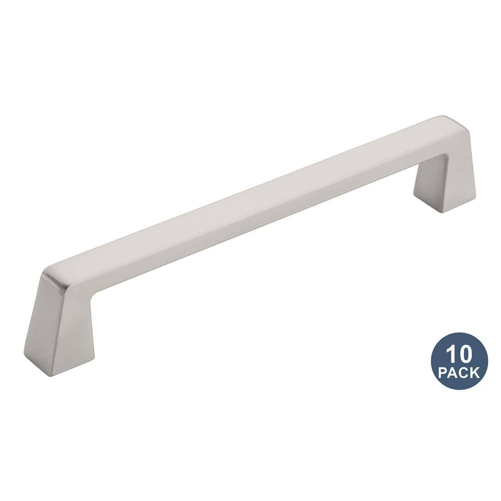 Amerock 10-Pack Blackrock 6 5/16 in. 160 mm Satin Nickel Drawer Pulls ...