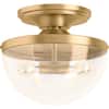 KOHLER Bellera 15 in. 2-Light Brushed Moderne Brass Flush Mount 31764 ...