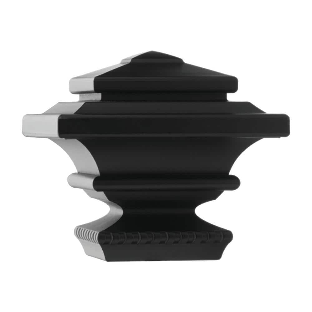 Home Decorators Collection Square Matte Black Plastic Curtain Rod ...