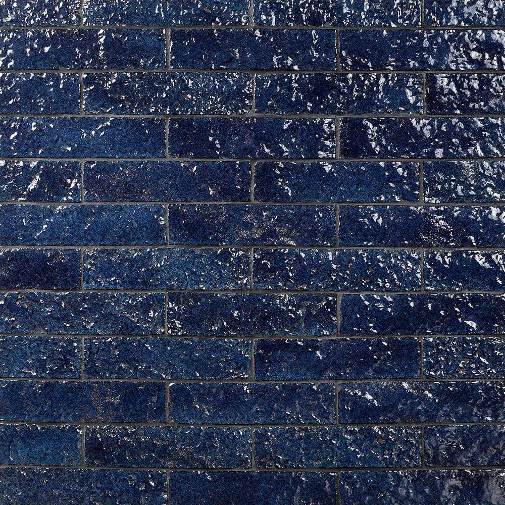 Ivy Hill Tile Weston Temp Dark Denim 2 in. x 0.55 in. Glazed Clay ...