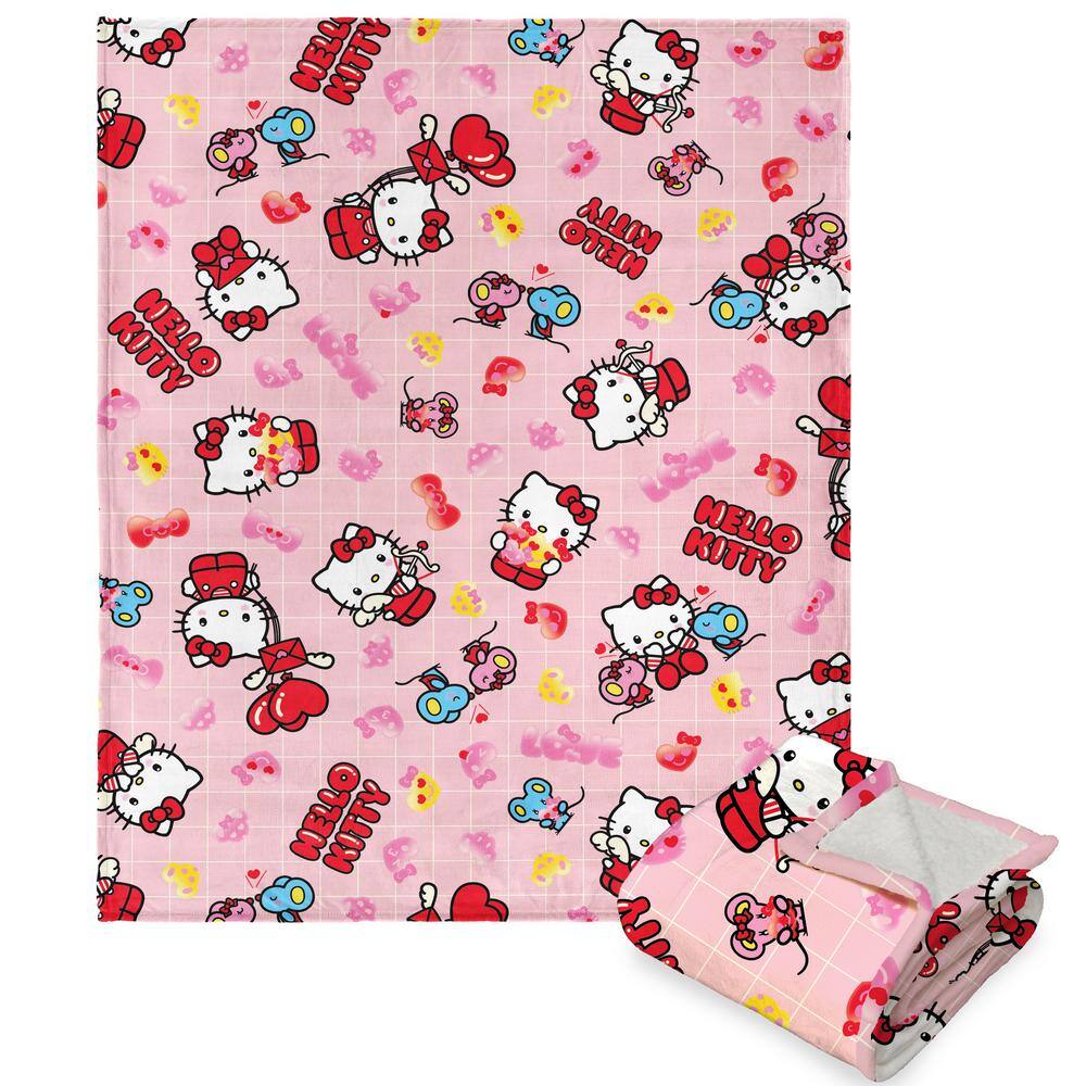 THE NORTHWEST GROUP Sanrio Hello Kitty Hello Love Silk Touch Sherpa ...