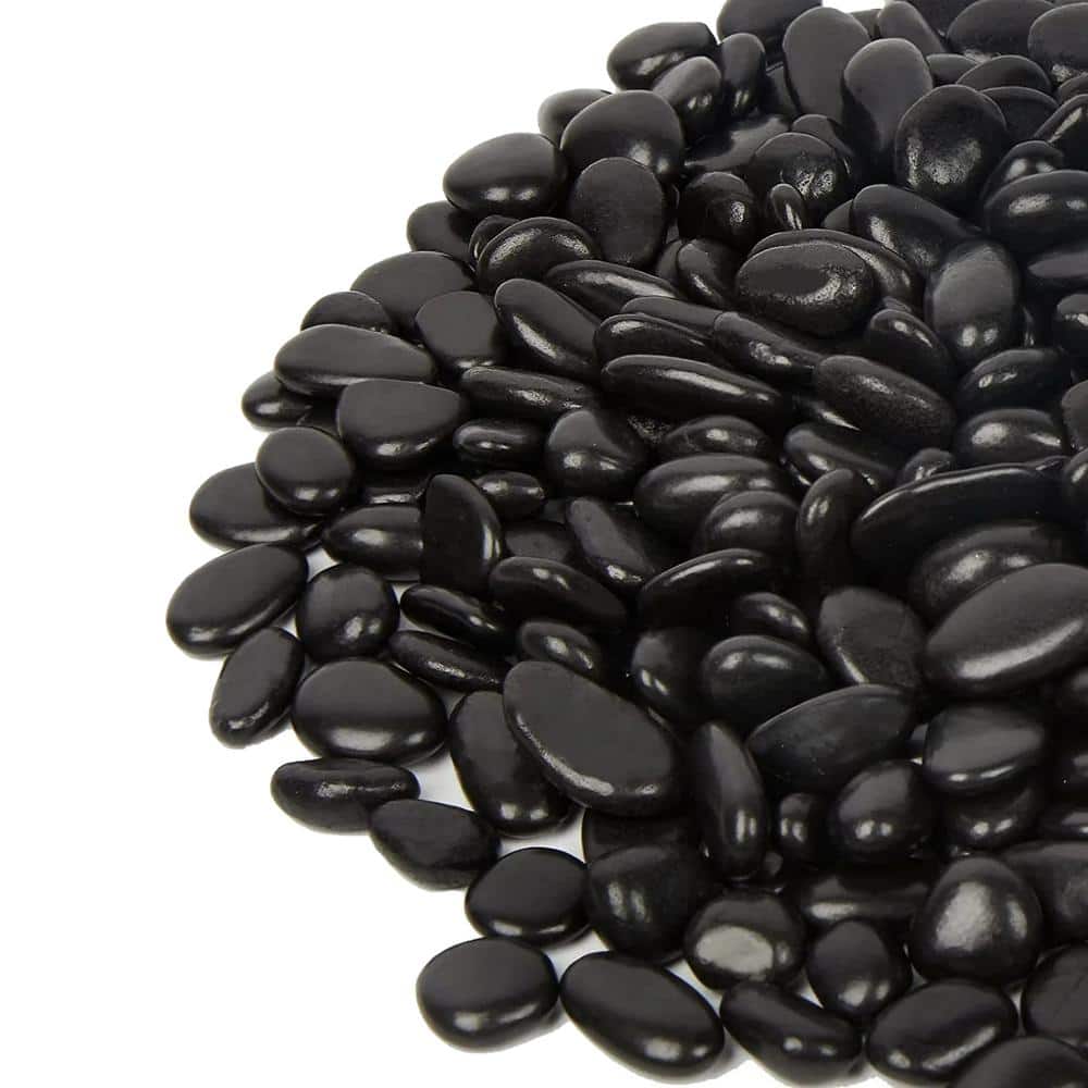 Ashman Online 1-2 in. Medium Black Pebbles Solar 20 lbs. Pack for ...