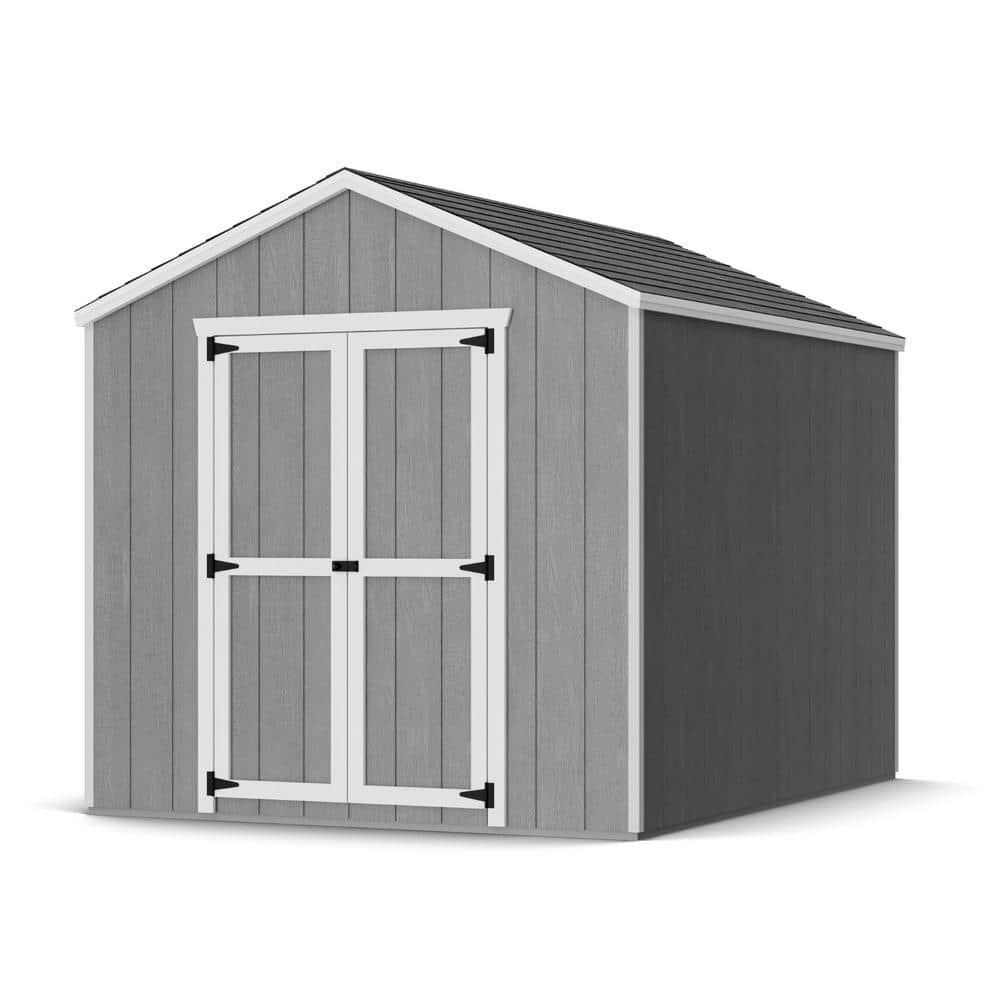 Little Cottage Co. Value Gable 8 ft. x 10 ft. Outdoor Wood Storage Shed Precut Kit (80 sq. ft ...