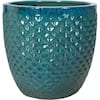 20 in. Turquoise Ceramic Hexham Garden Planter VPX4-21C-TQ - The Home Depot