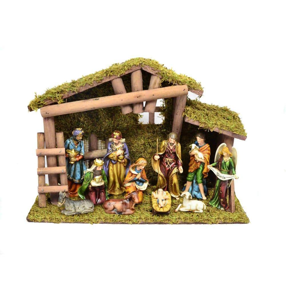 Home Accents Holiday 10 in. Nativity Scene Set (12-Piece) M2241995HD ...