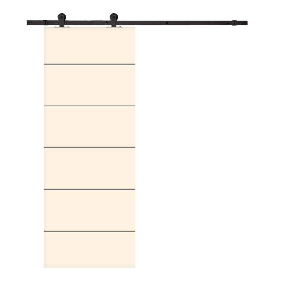 CALHOME Modern Classic 24 in. x 84 in. Beige Stained Composite MDF ...