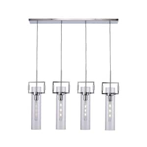 Bel Air Lighting 4-Light Polished Chrome Kitchen Island Pendant Light ...